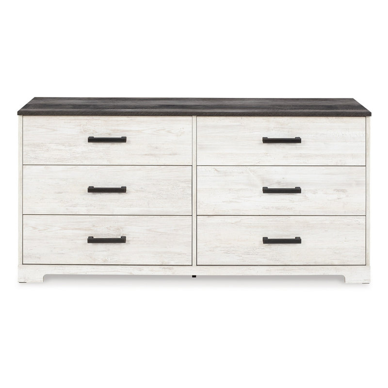 Gracie Oaks Wirksworth 6 Drawer 59.02" W Double Dresser | Wayfair